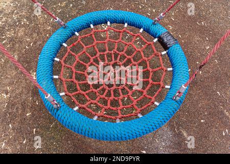 Spider Web Swing Net in Kids Playground Park Stock Photo - Alamy
