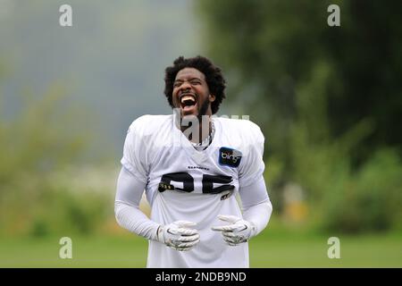 Seattle Seahawks' Jamar Adams in action during a NFL football practice ...