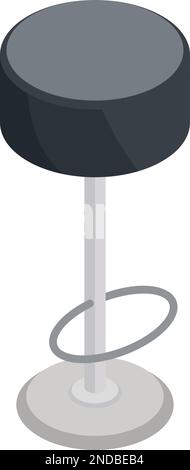High bar stool icon isometric vector. Modern chair. Furniture seat ...