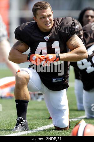 Cleveland Browns cornerback Raymond Ventrone (41) before an NFL ...