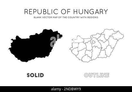 Hungary map. Borders of Hungary for your infographic. Vector country ...