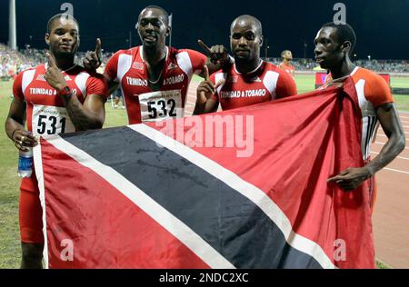 Trinidad and Tobago's Keston Bledman, Marc Burns, Emmanuel Callender ...