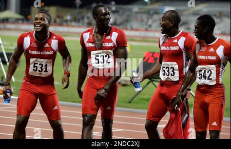 Trinidad and Tobago's Keston Bledman, Marc Burns, Emmanuel Callender ...