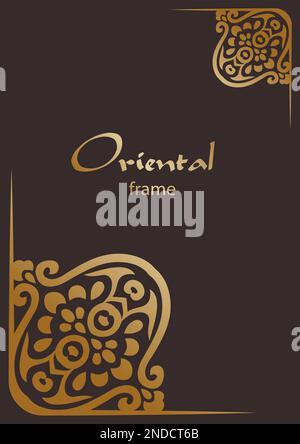 Oriental Abstract Vector Golden Pattern Stock Vector Image & Art - Alamy