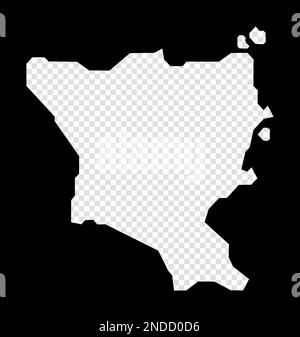 Stencil map of Taiwan. Simple and minimal transparent map of Taiwan ...