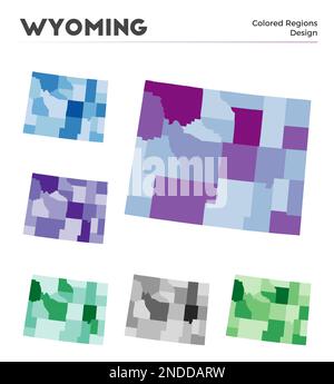 Wyoming map. Borders of Wyoming for your infographic. Vector US state ...