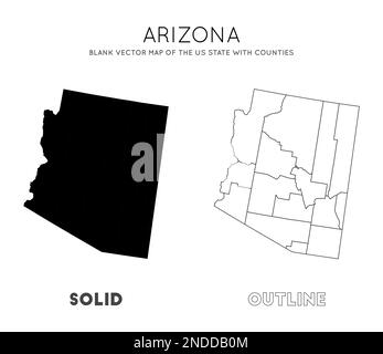 Arizona map. Borders of Arizona for your infographic. Vector US state ...