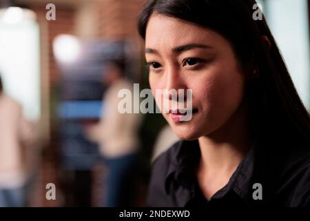 African american tech enginner typing big data code on computer, developing program using html ...