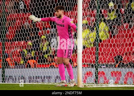 Stoke City goalkeeper Matija Sarkic during the Sky Bet Championship ...