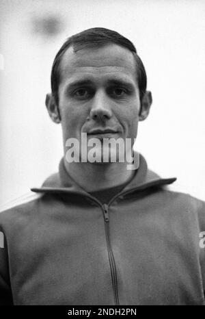 Portrait of West German national soccer team member, football player Wolfgang Overath taken in ...