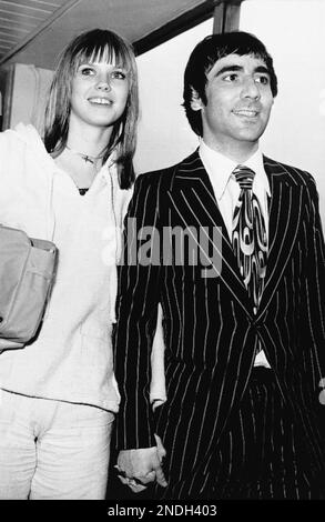 Keith Moon, drummer with rock group The Who and Annette Walterlax ...