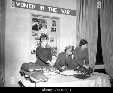 British Womens Auxiliary Air Force (WAAF) Sergeant reenactor in period ...