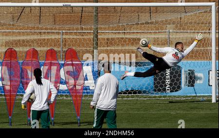 Moeneeb Josephs, goalkeeper of South Africa's national soccer team and ...