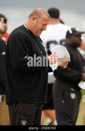 Raiders head coach Tom Cable talks about Raider player Marquis Cooper ...