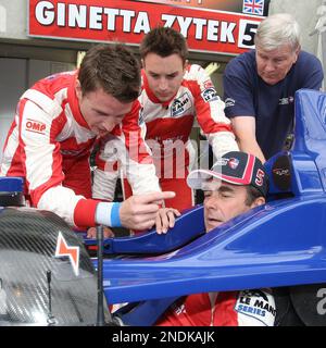 NIGEL MANSELL AND SON'S LEO (LEFT) AND GRIG AT OLTON PARK 27/3/2007 ...