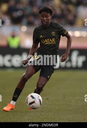Monaco, Monaco, 11th February 2023. Timothee Pembele of PSG during the ...
