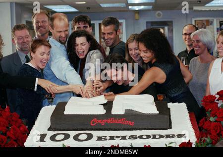 ER, standing: Julianna Margulies, George Clooney, (Season 3), 1994-2009 ...