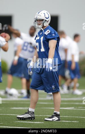 Indianapolis Colts linebacker Pat Angerer during an organized team ...