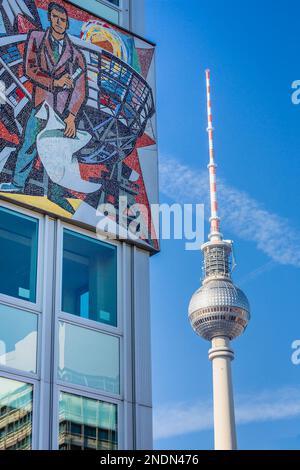 Soviet mural in The Teacher House and Congress Hall , Alexanderplatz ...