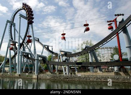 Great Bear roller coaster in Hersheypark,Hershey,Pennsylvania,USA Stock ...