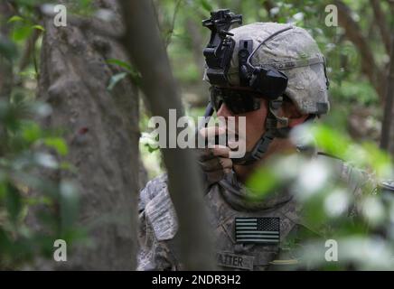U.S. Army 1st Lt. Kyle Gaskill with Company C, 1st Battalion, 66th ...