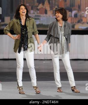 Dayle Haddon, right, and her daughter Ryan partcipate in a taping of ...