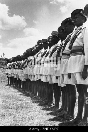 Abyssinian troops on parade in 1934 Stock Photo - Alamy