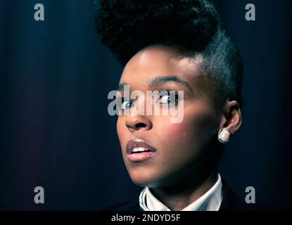 Recording artist Janelle Monae poses for a portrait in New York, Monday ...