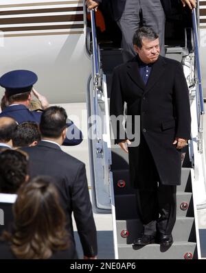Jordan's King Abdullah II ibn Al Hussein arrives at Andrews Air Force ...