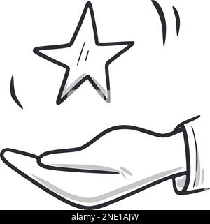 Bonus point earn doodle icon. Reward bonus point hand drawn sketch ...