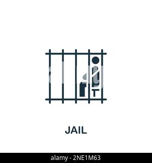 Jail icon. Monochrome simple sign from freedom collection. Jail icon ...