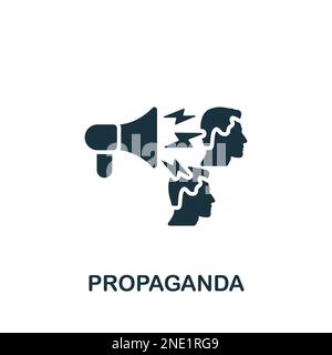 Propaganda icon. Monochrome simple sign from freedom collection ...
