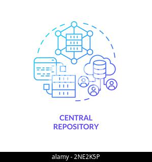 Repository blue gradient concept icon Stock Vector Image & Art - Alamy