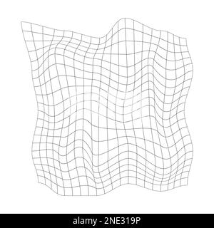 Mesh warp texture isolated on white background. Distort and deformation ...