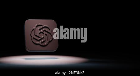 OpenAI App Icon Spotlighted on Black Background Stock Photo - Alamy