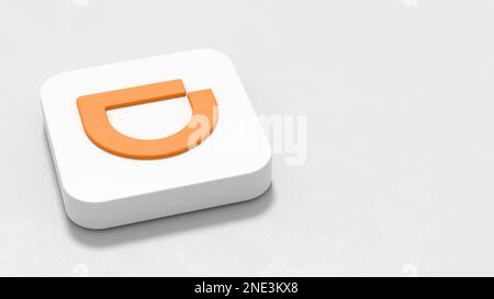 Didi App Icon on Gray Background with Copy Space Stock Photo - Alamy
