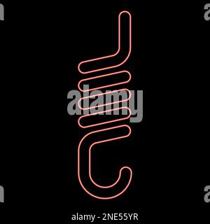 Neon spring with hook tension extension coil clutch for car suspension ...