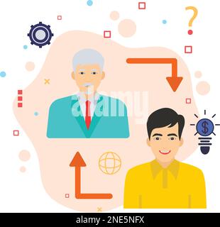Generation gap isolated cartoon vector illustration. Mother and ...