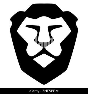 Brave Browser logo symbol isolated on white background. Internet ...
