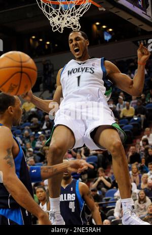 Minnesota Timberwolves' Ryan Hollins, right, shoots over Atlanta Hawks ...