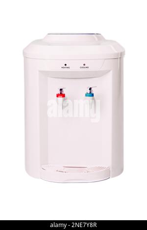 Electric water cooler on blue background Stock Photo - Alamy