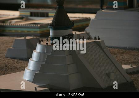 Model of the the Ancient Aztec City of Tenochtitlan, Zocalo Square ...