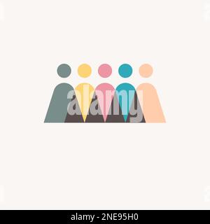 Group of triangular people logotype, people triangles logo. Business ...