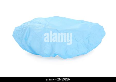 Light blue waterproof shower cap isolated on white Stock Photo - Alamy