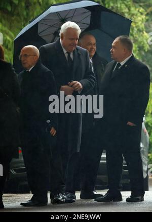 The funeral of Claire Drakeford, at Thornhill Crematorium in Cardiff ...
