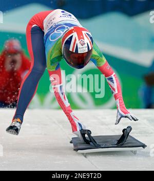 Skeleton racer Amy Williams during the photocall at the Lee Valley ...
