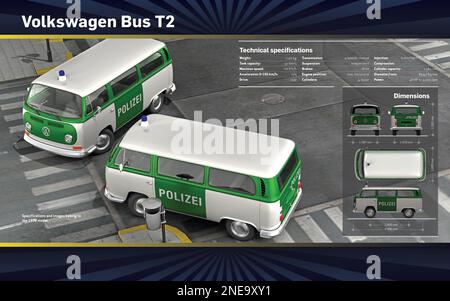 Infographic of the technical characteristics and dimensions of the ...