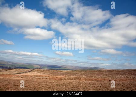Kinder Scout viewed from Blackhill above Disley Derbyshire England ...