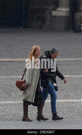Naples, Italy. 16th Feb, 2023. Naples, filming of the set "My Brilliant ...