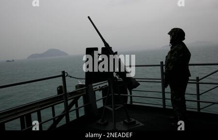The aircraft carrier USS Nimitz in dry-dock at the Puget Sound Naval ...